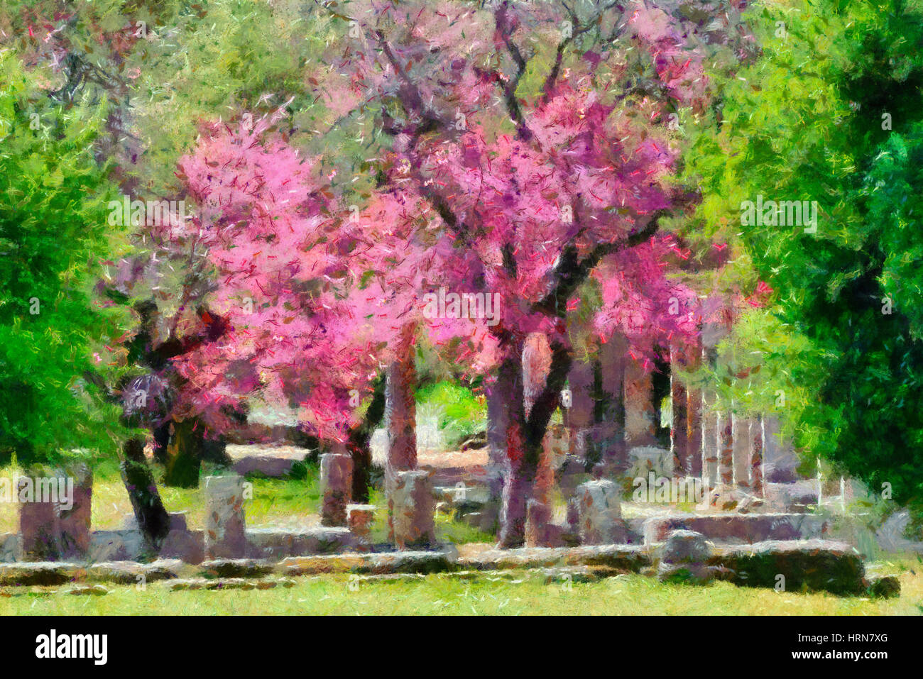 Ancient greek spring illustration hi-res stock photography and images ...
