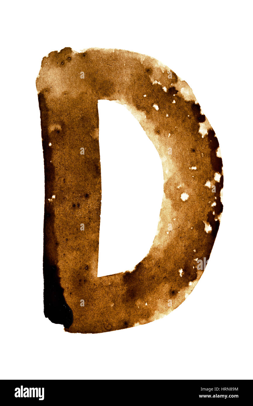 Letter D - alphabet in coffee Stock Photo - Alamy