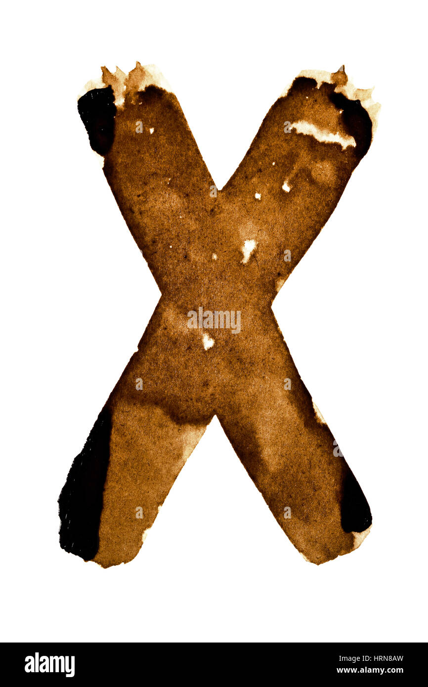 Letter X - alphabet in coffee Stock Photo - Alamy
