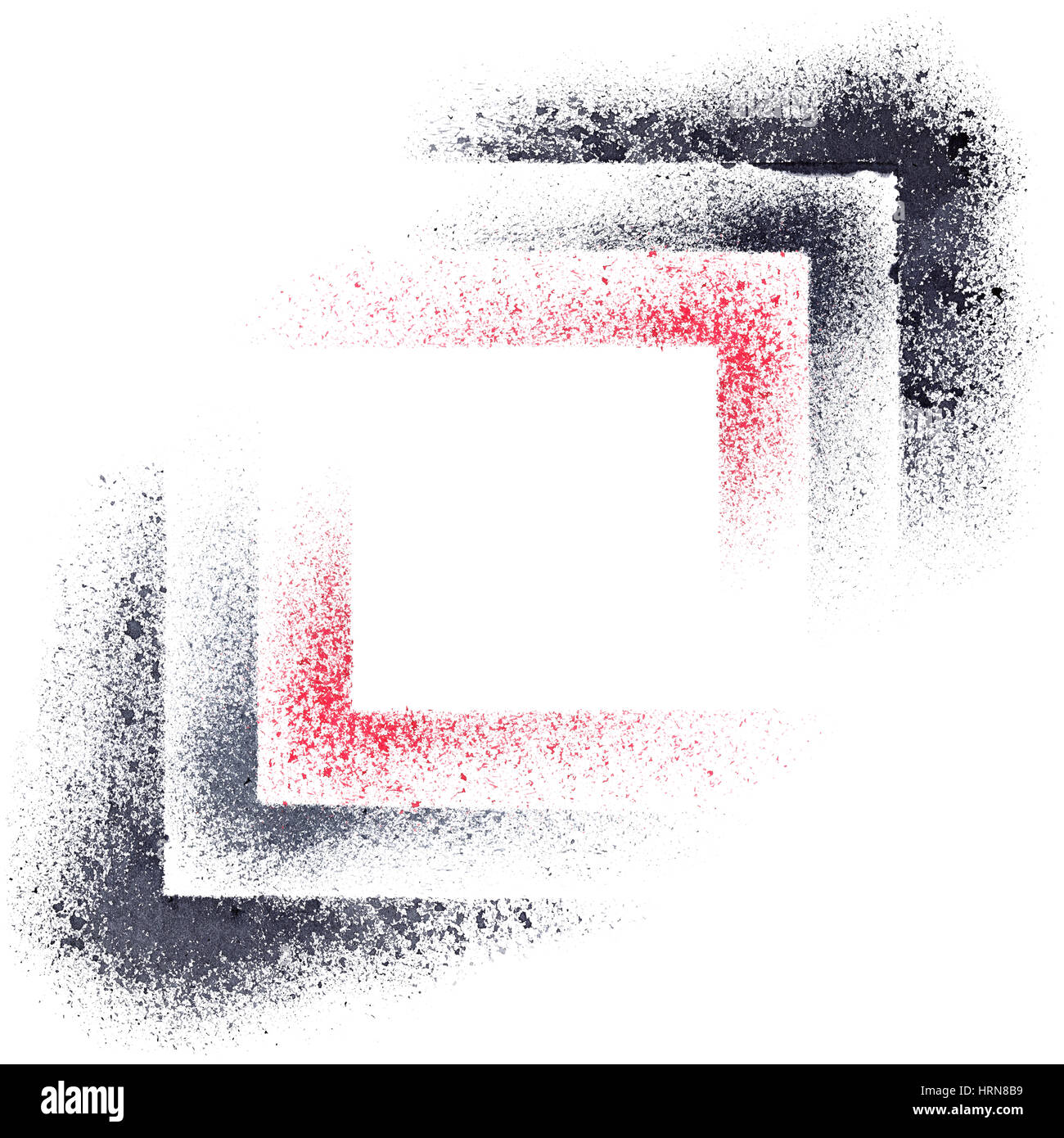 Stencil squares - abstract geometric background -- raster illustration ...