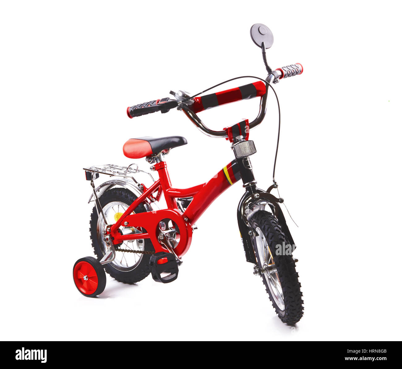 red bicycle for children isolated on white background Stock Photo - Alamy