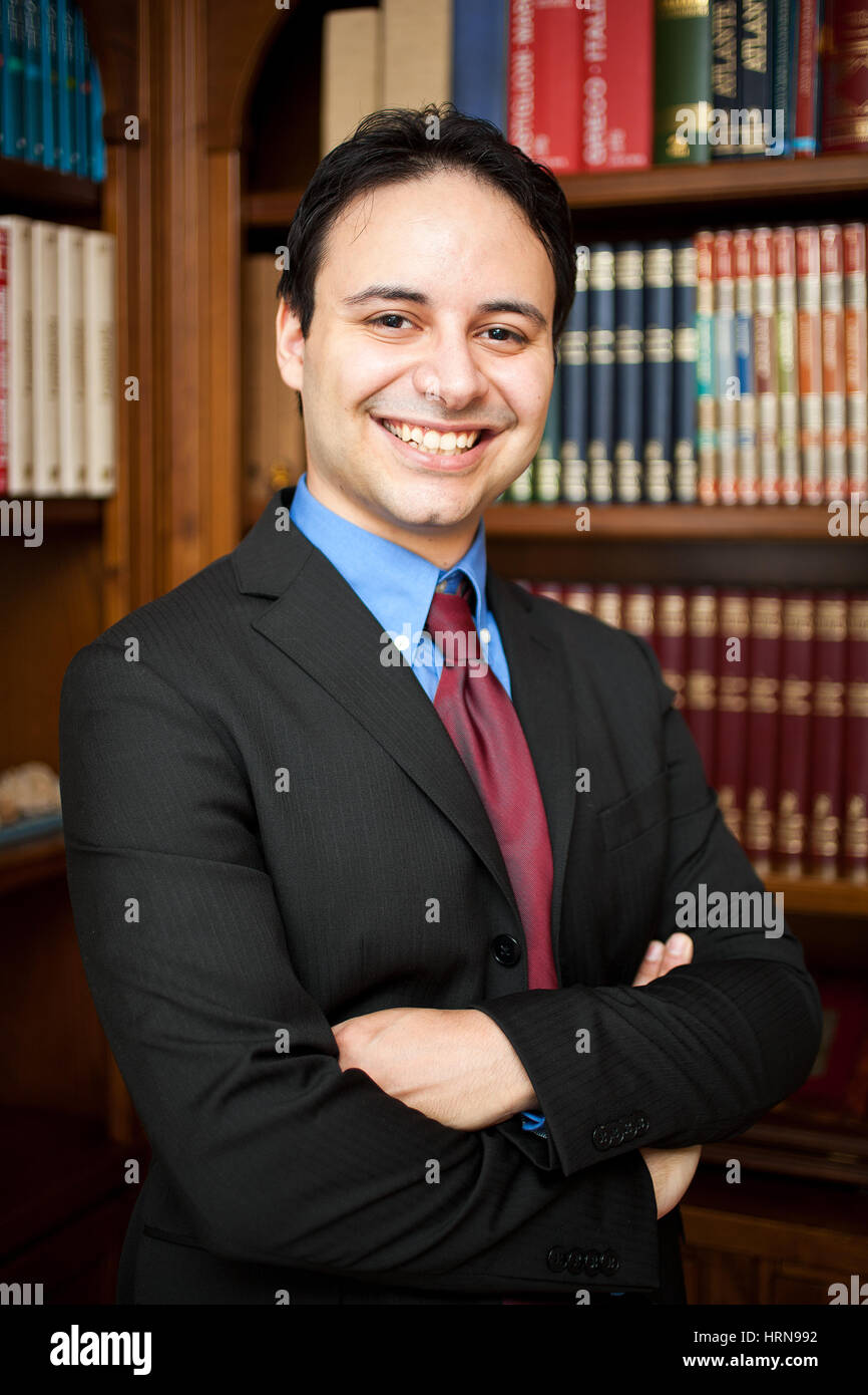 Successful lawyer portrait in his studio Stock Photo - Alamy