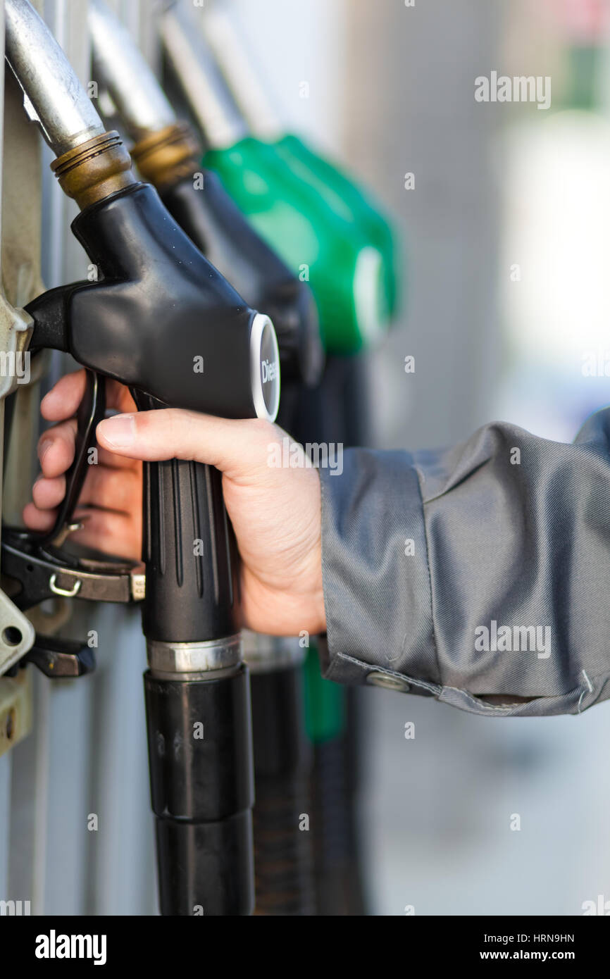 White oil nozzle symbol hi-res stock photography and images - Alamy