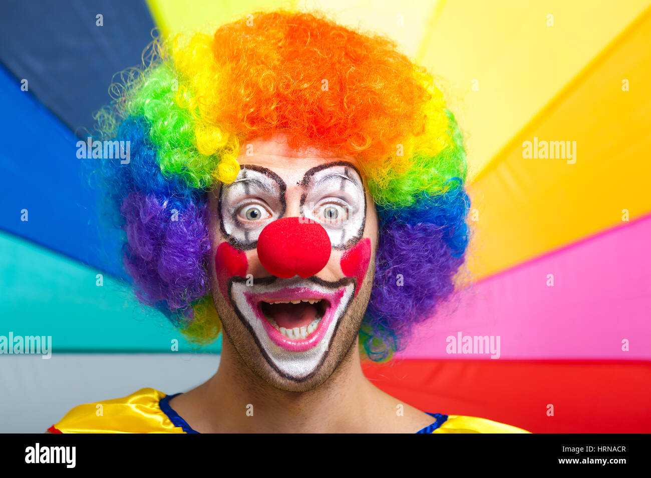 Smiling clown face Stock Photo - Alamy