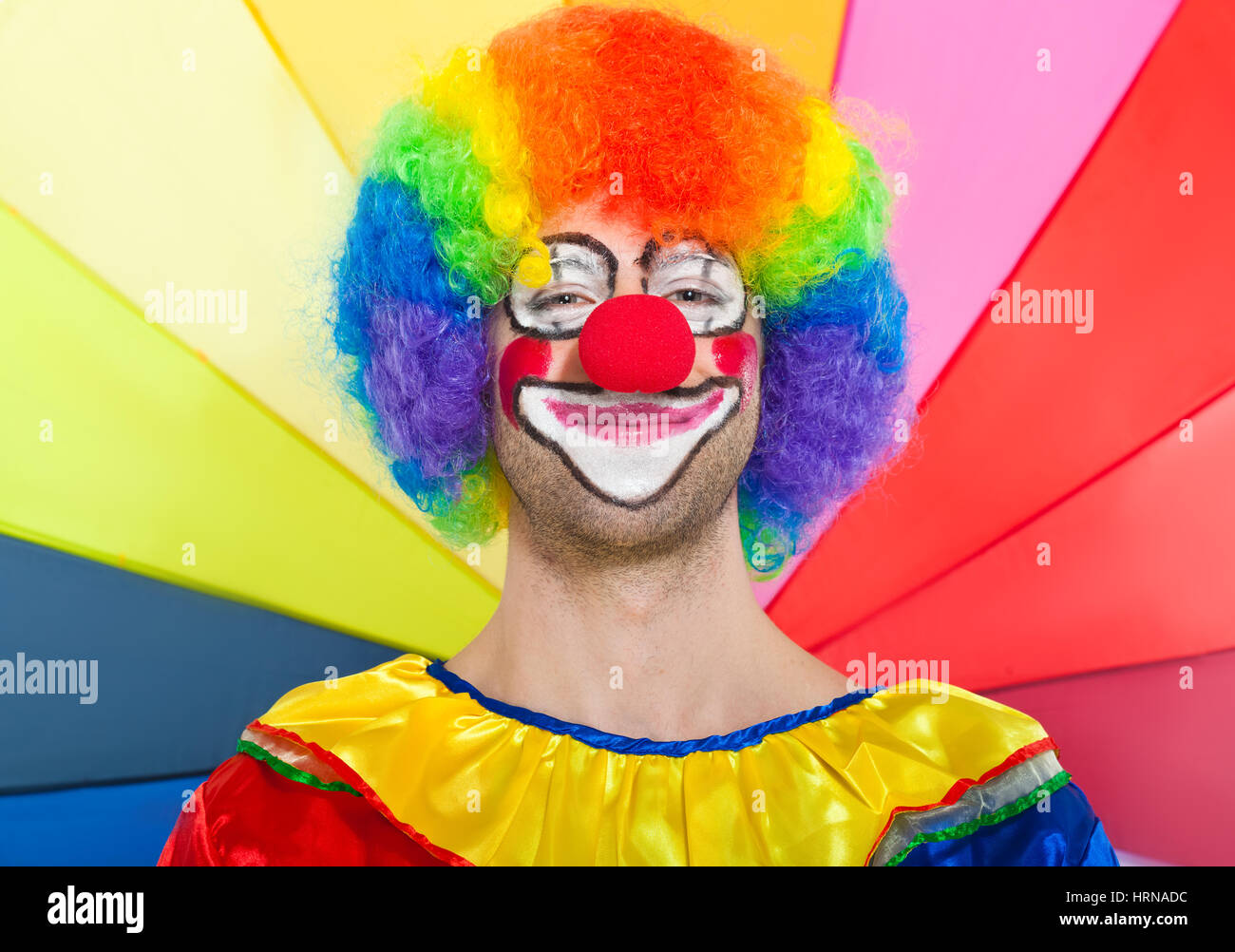 Colorful clown face Stock Photo - Alamy