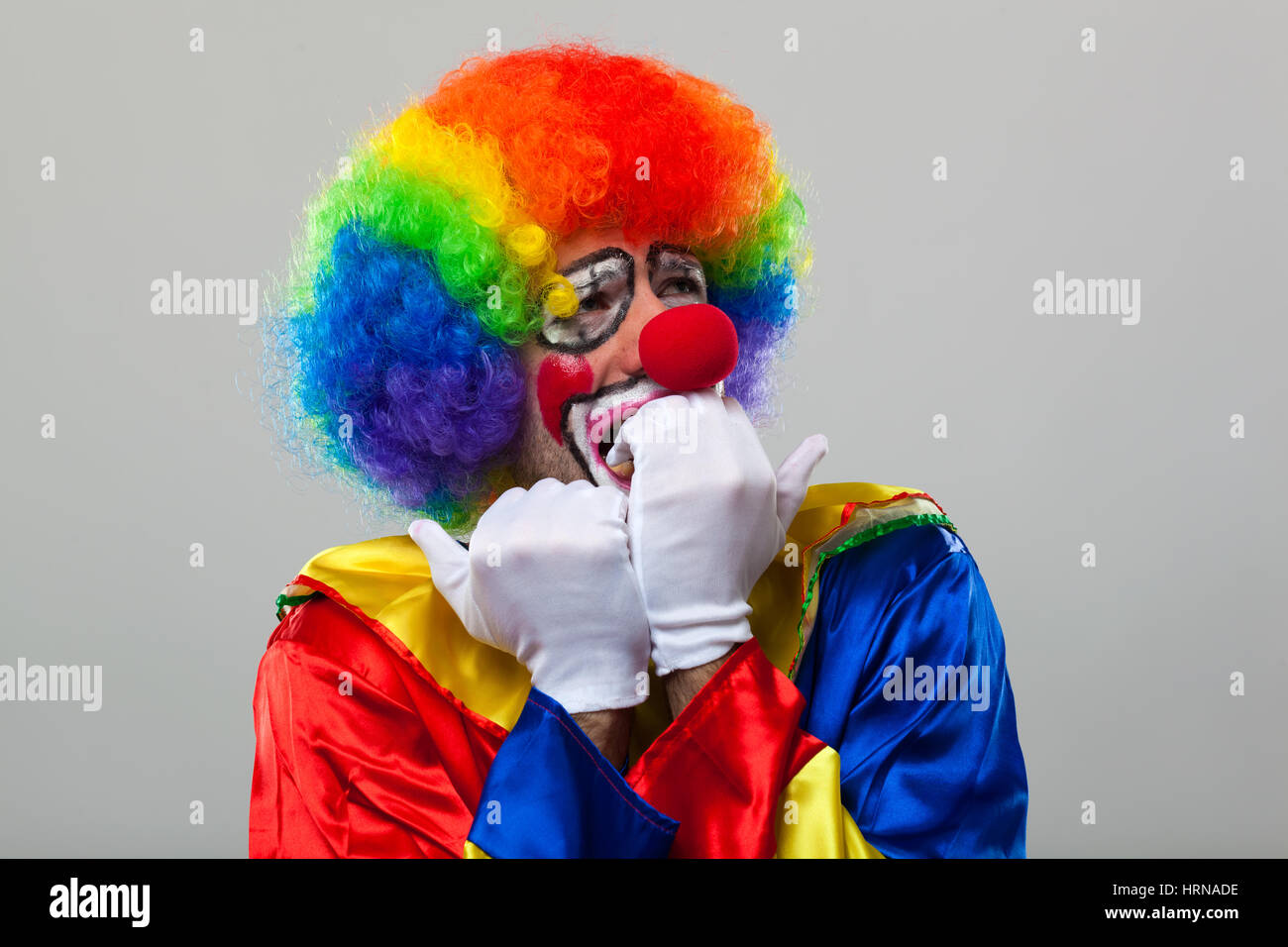 Scared clown portrait Stock Photo - Alamy