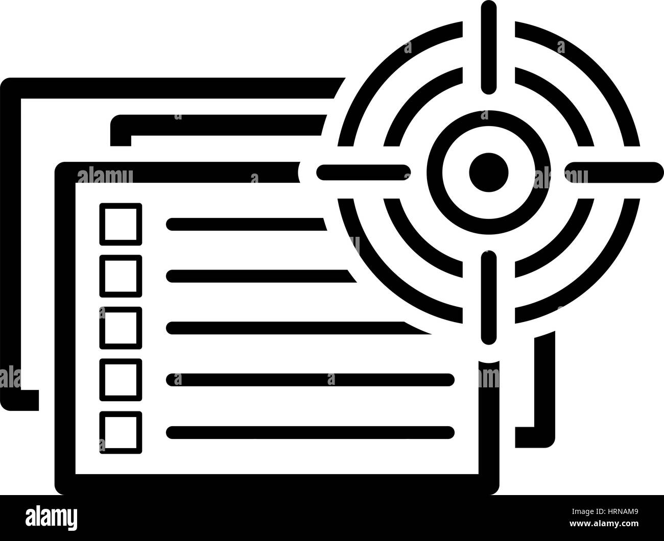 The List of Goals Icon. Flat Design Stock Vector Image & Art - Alamy