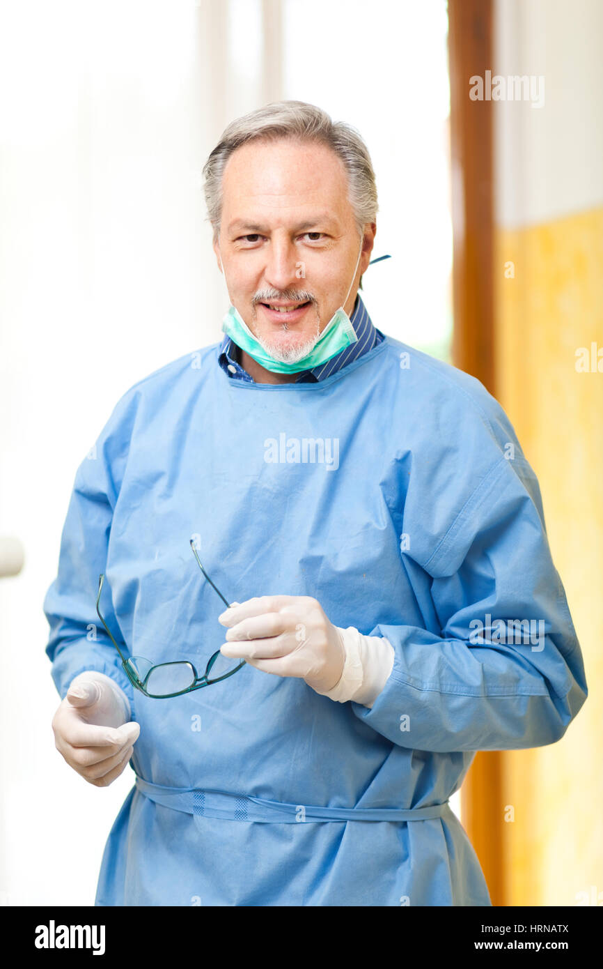 Smiling dentist portrait Stock Photo - Alamy