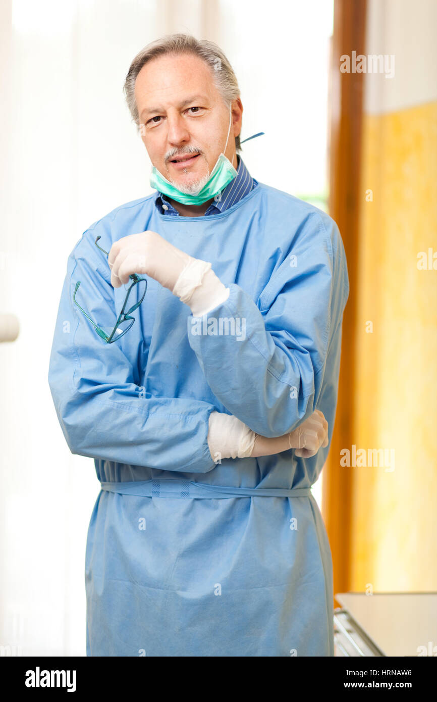 Smiling dentist portrait Stock Photo - Alamy