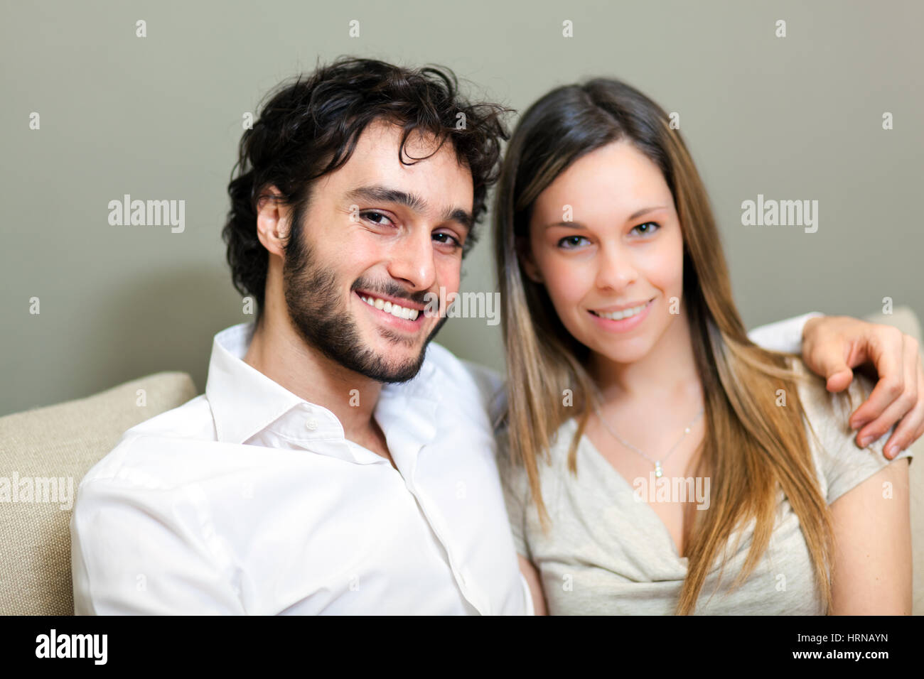 Portrait of an happy couple Stock Photo - Alamy