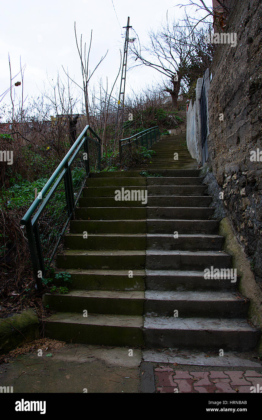 Street stairs. In an old neighborhood Stock Photo - Alamy