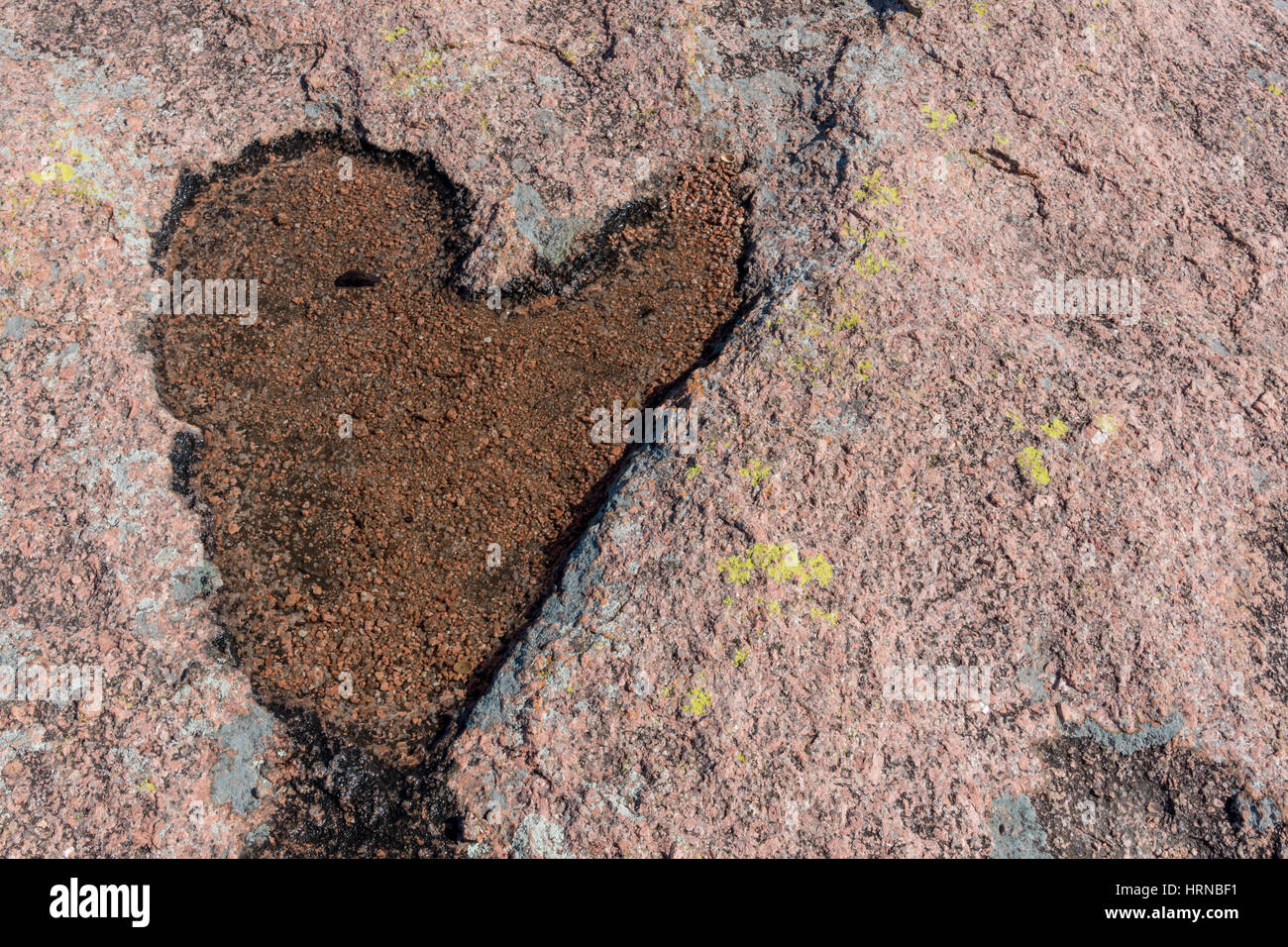 Heart in Stone with copy space to right Stock Photo - Alamy
