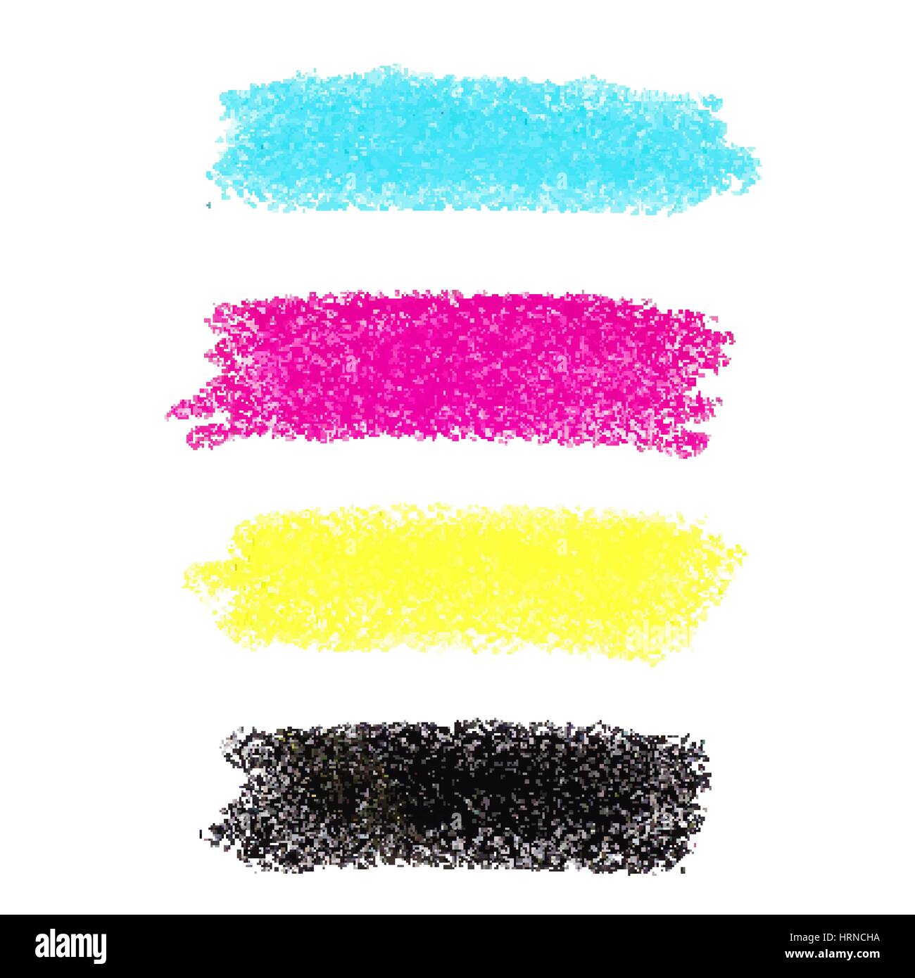 CMYK colors vector pastel crayon stains Stock Vector Image & Art - Alamy