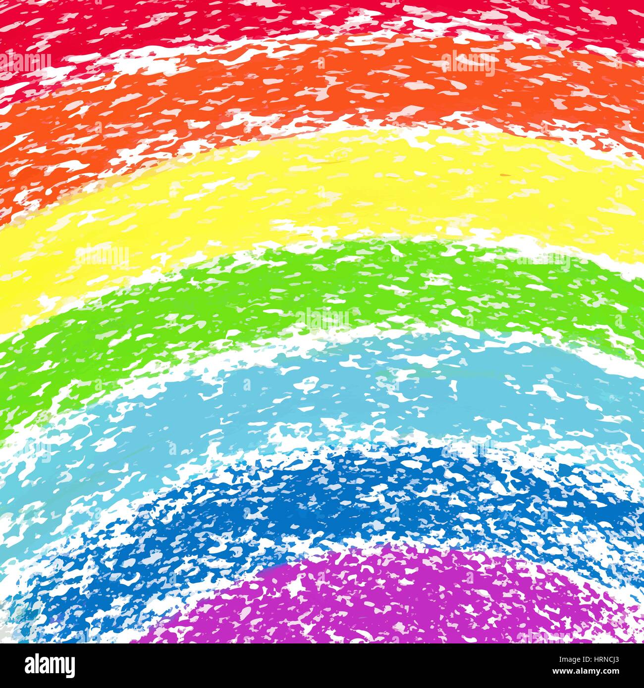 Pastel crayon painted rainbow, vector image Stock Vector Image & Art ...