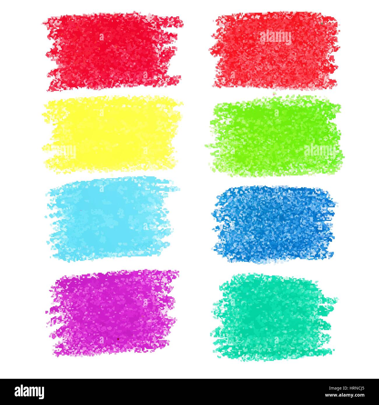 Set of pastel crayon spots, isolated on white background Stock Vector ...