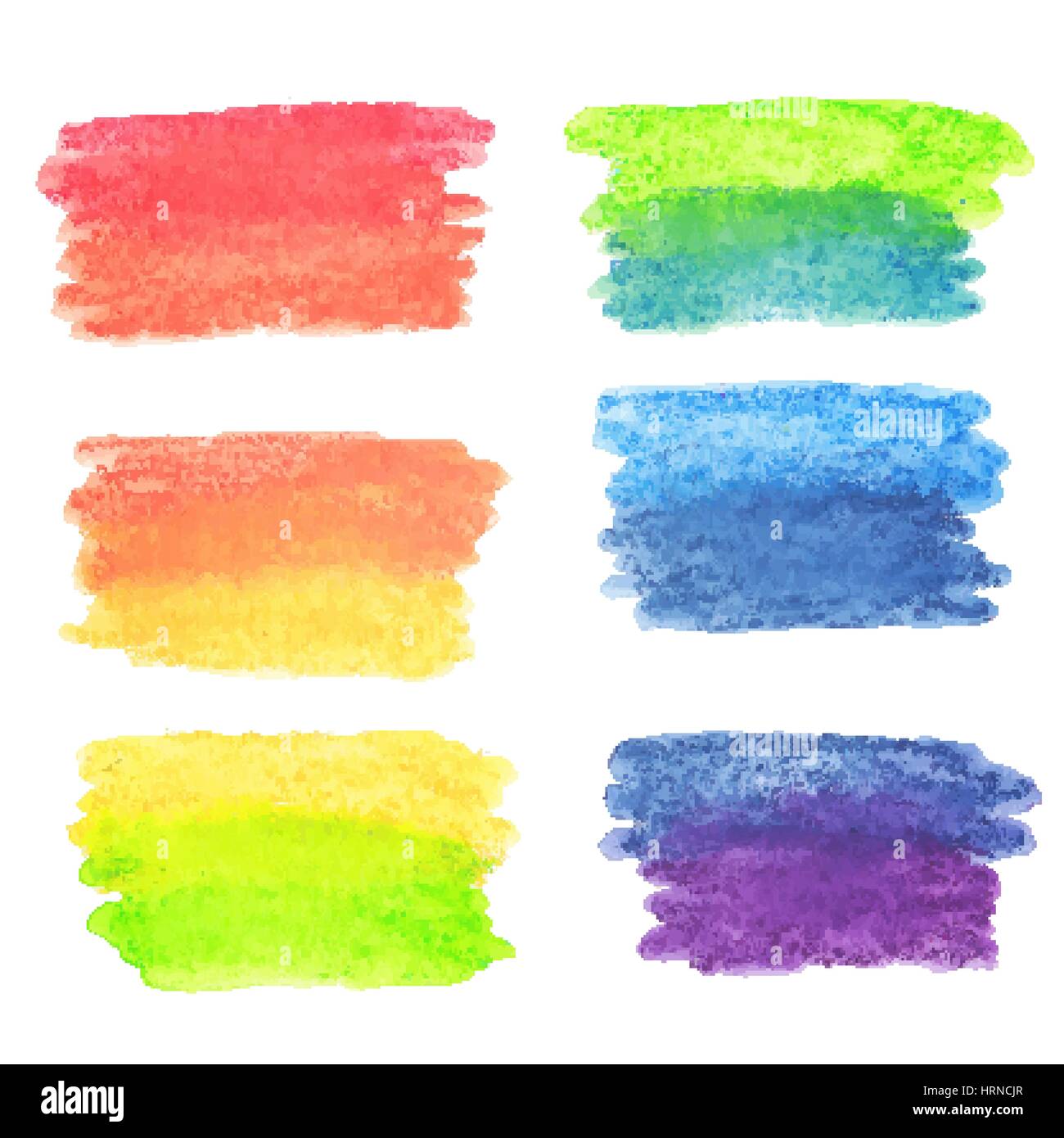 Vector set of rainbow watercolor banners Stock Vector Image & Art - Alamy