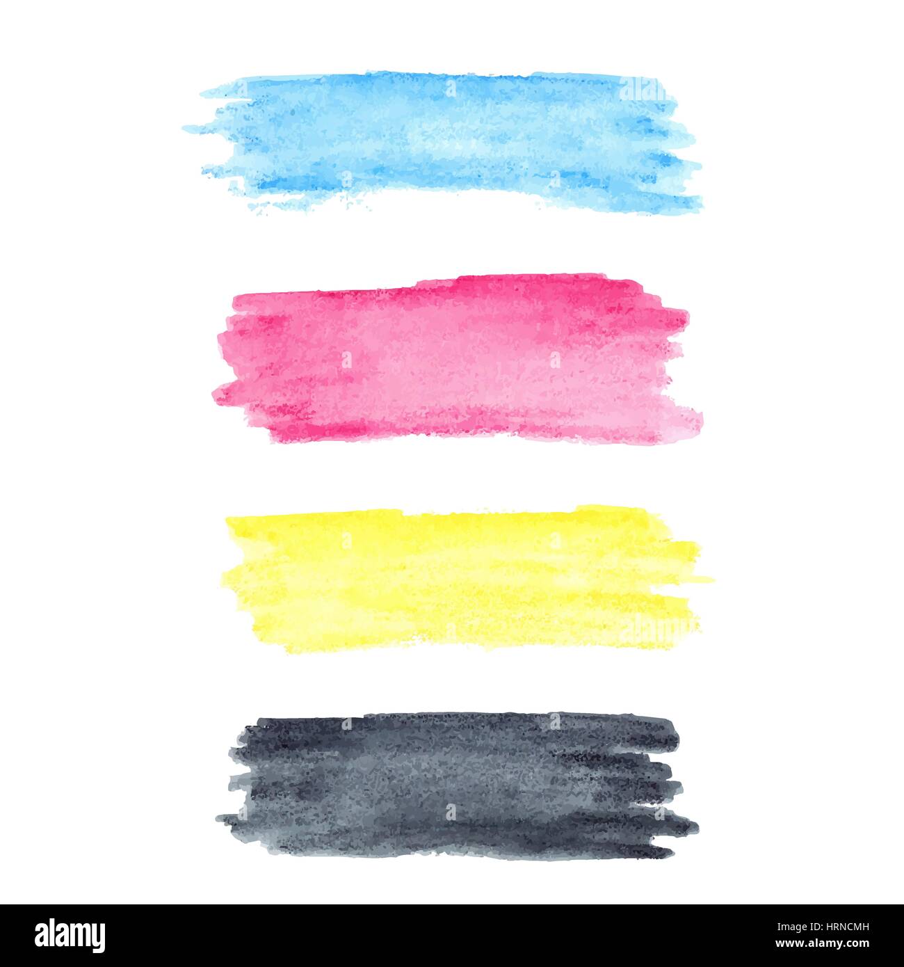 Cmyk colors vector watercolor stains hi-res stock photography and ...