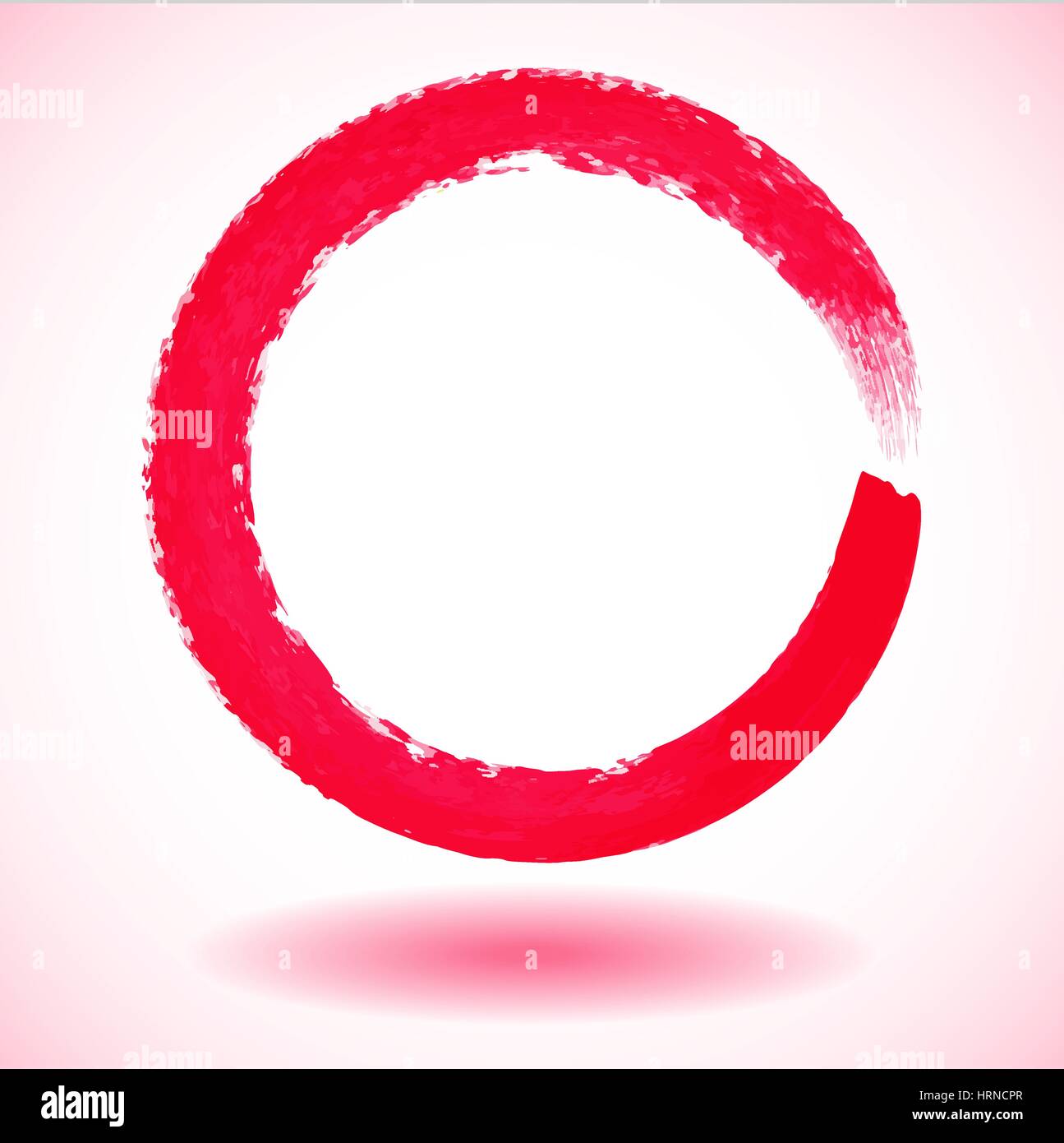 Red paintbrush circle vector frame Stock Vector Image & Art - Alamy