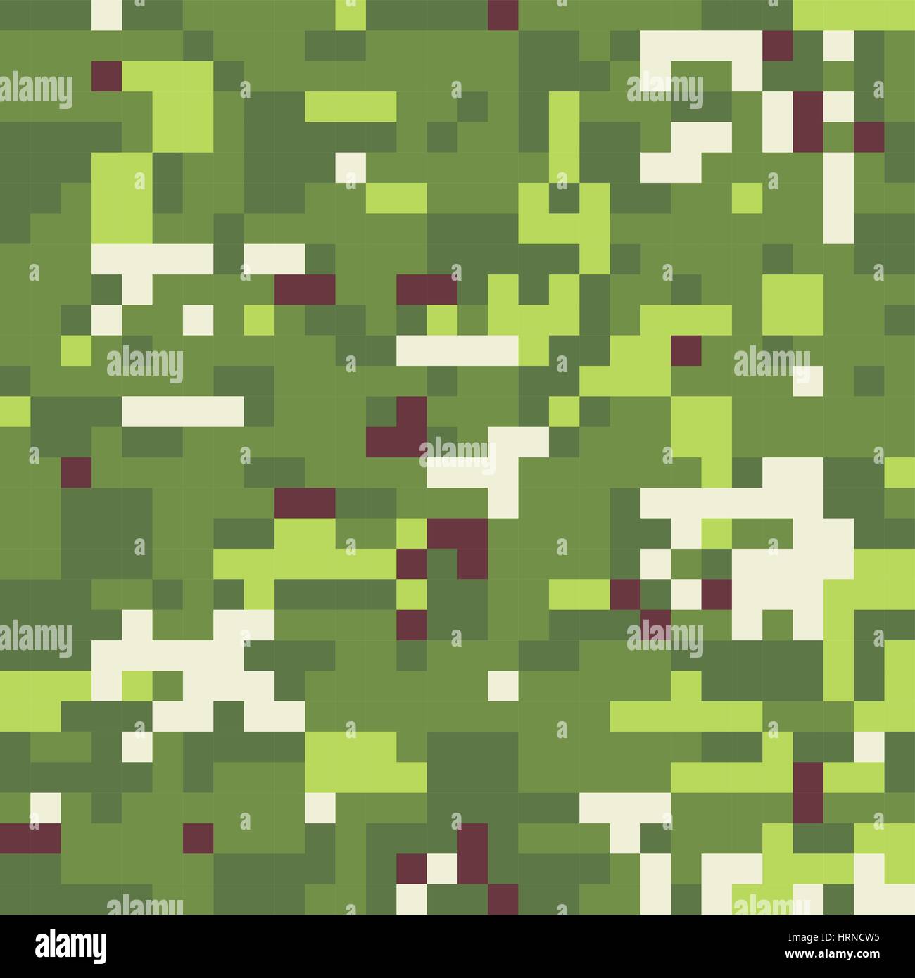 Camouflage military background in pixel style. Seamless pattern Stock ...