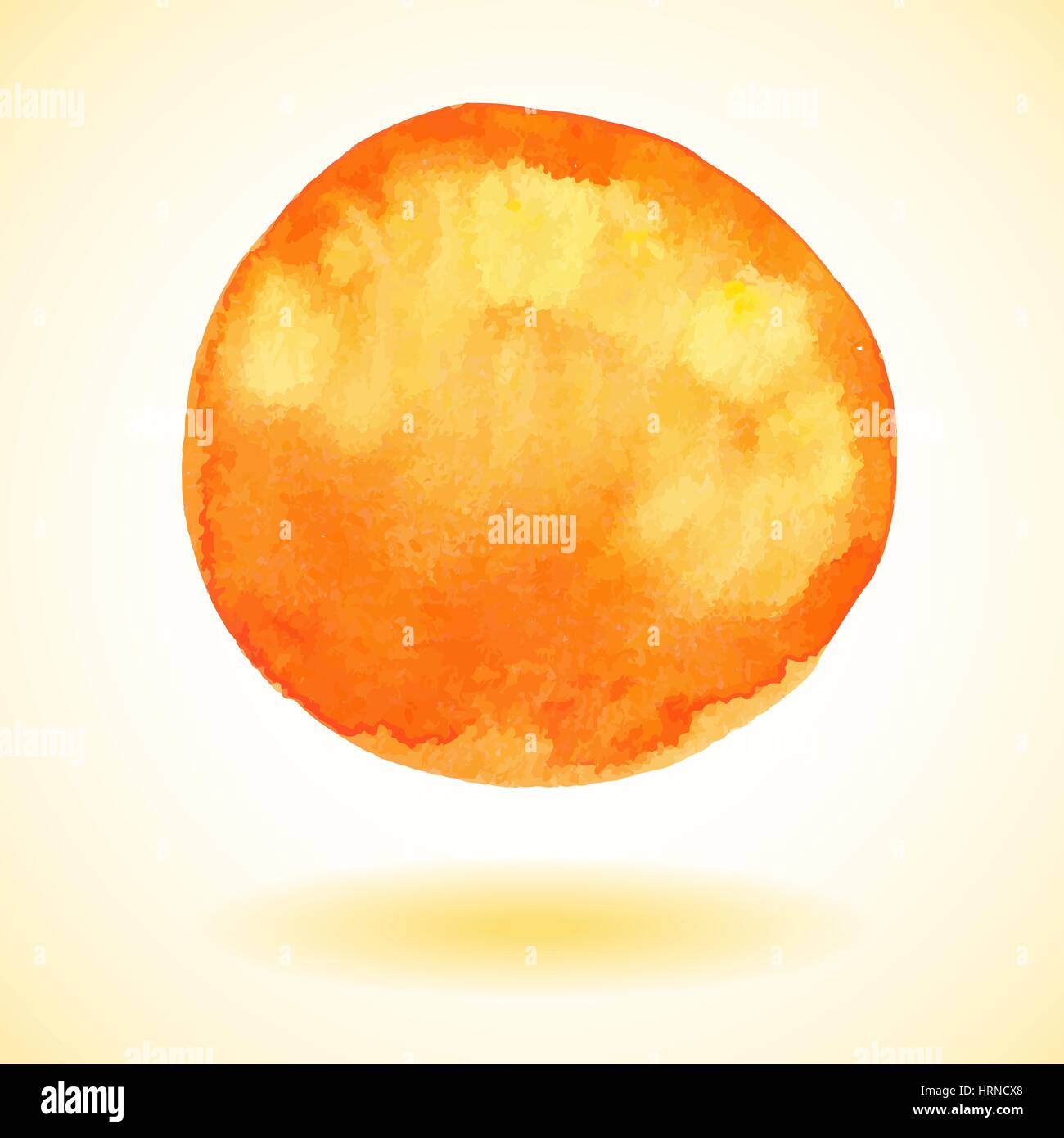 Orange watercolor paint vector circle Stock Vector Image & Art - Alamy