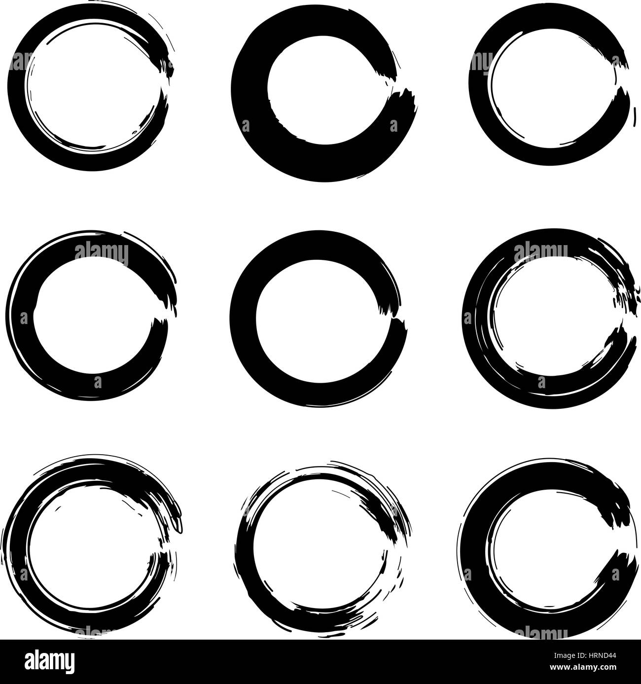 Set of ink circles Stock Vector Image & Art - Alamy