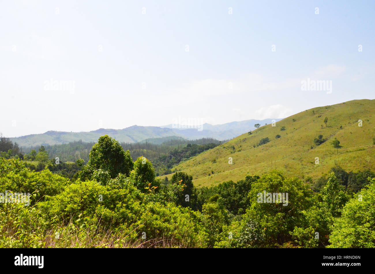 Scenic beauty of Kuduremikh range of mountains in Mangalore, Karnataka ...