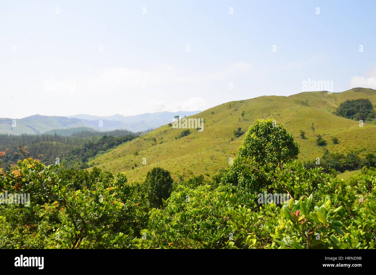 Scenic beauty of Kuduremikh range of mountains in Mangalore, Karnataka ...