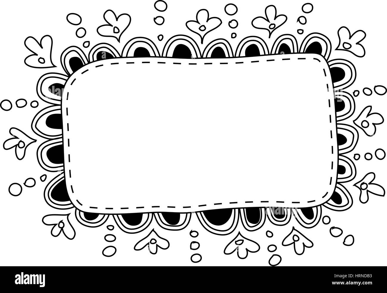 Hand made doodle frame Stock Vector Image & Art - Alamy