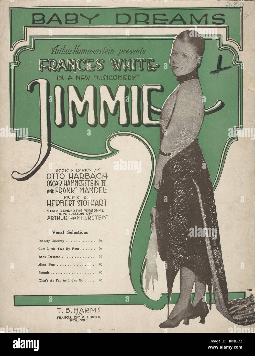 "Jimmie"1920 Musical Sheet Music Cover Stock Photo - Alamy