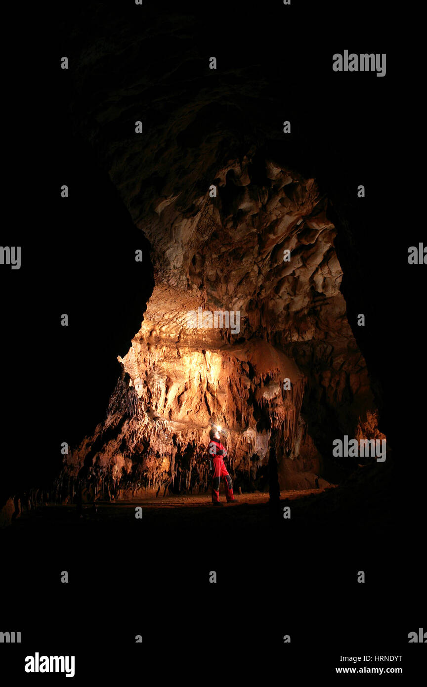 Spelunker with light hi-res stock photography and images - Alamy