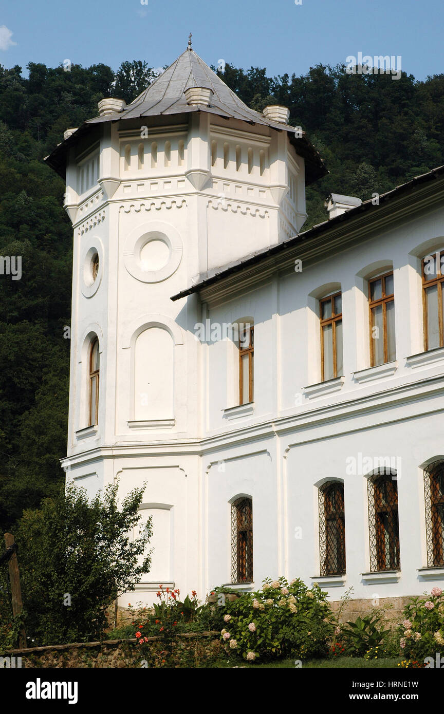TISMANA, ROMANIA - AUGUST 21, 2008: The newly renovated Tismana ...