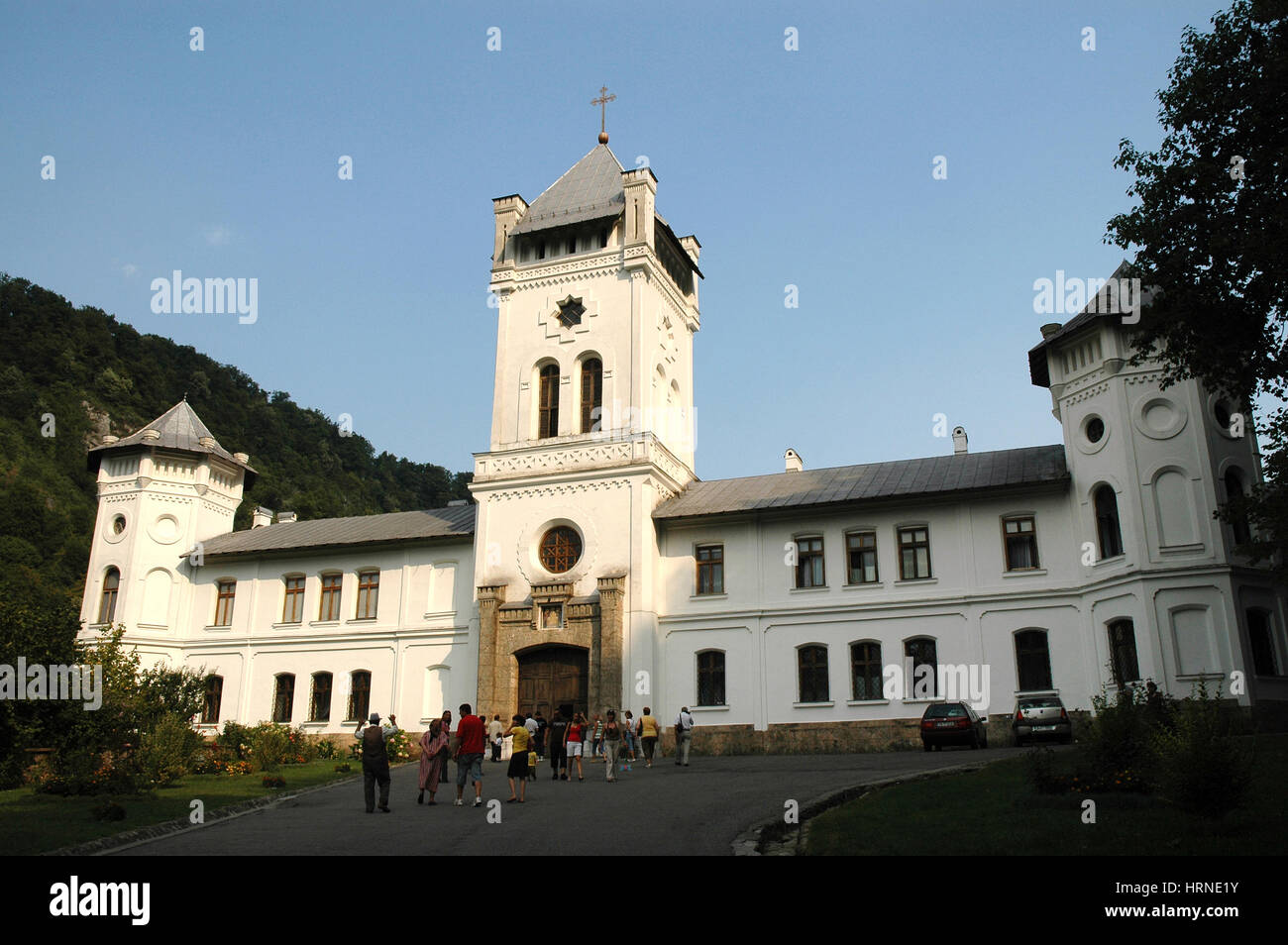 TISMANA, ROMANIA - AUGUST 21, 2008: Unidentified tourists visiting the ...