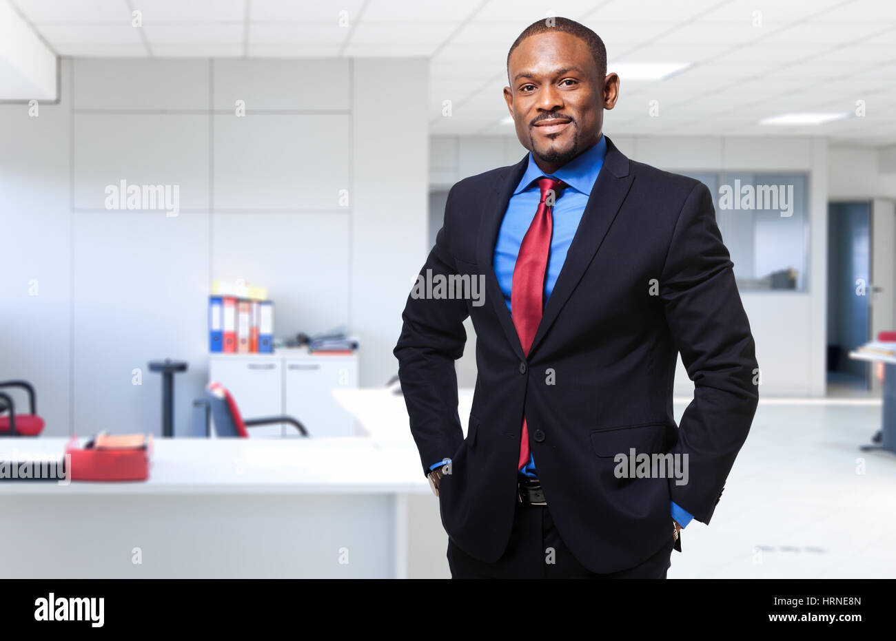 Portrait of an handsome black businessman Stock Photo - Alamy
