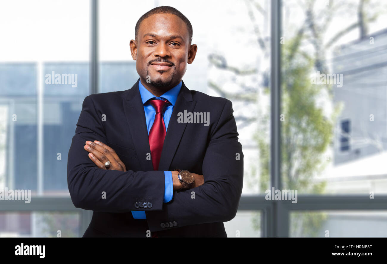 Handsome black businessman hi-res stock photography and images - Alamy