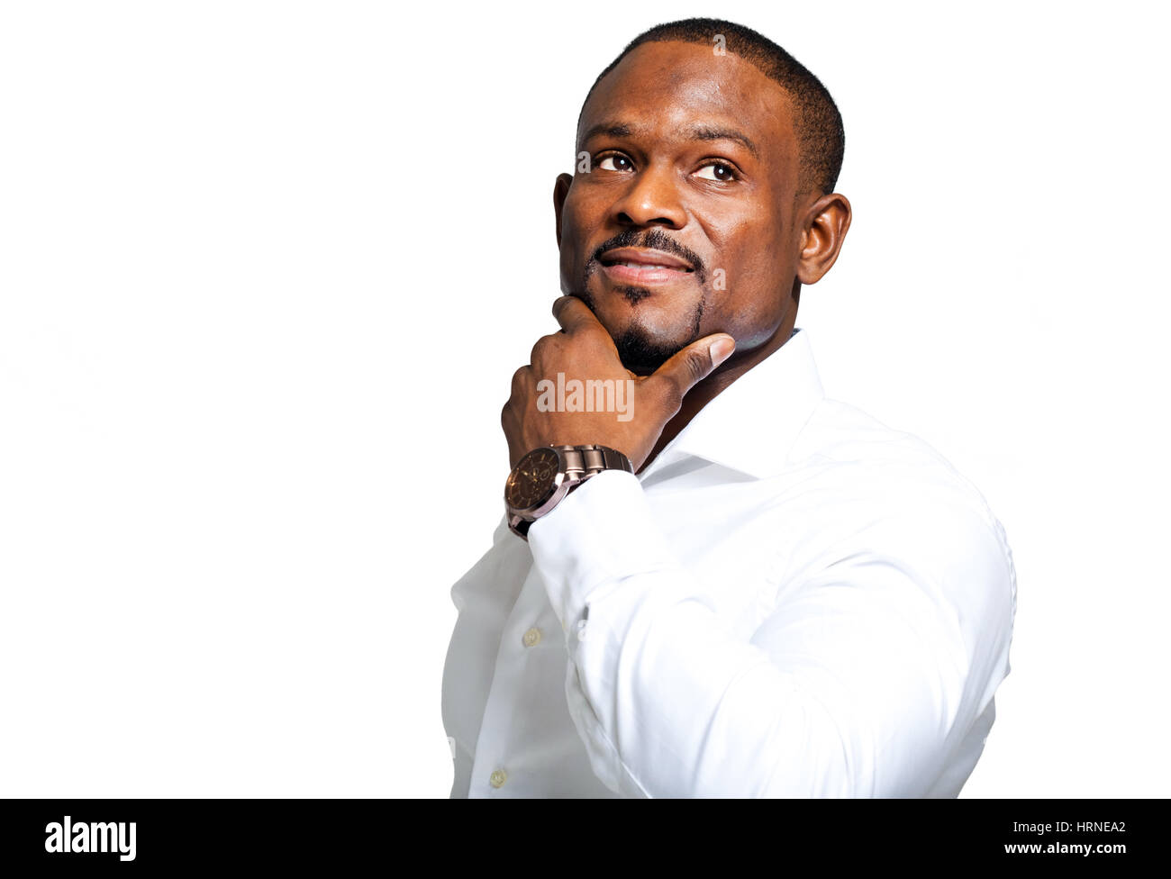 Black man isolated on white Stock Photo - Alamy