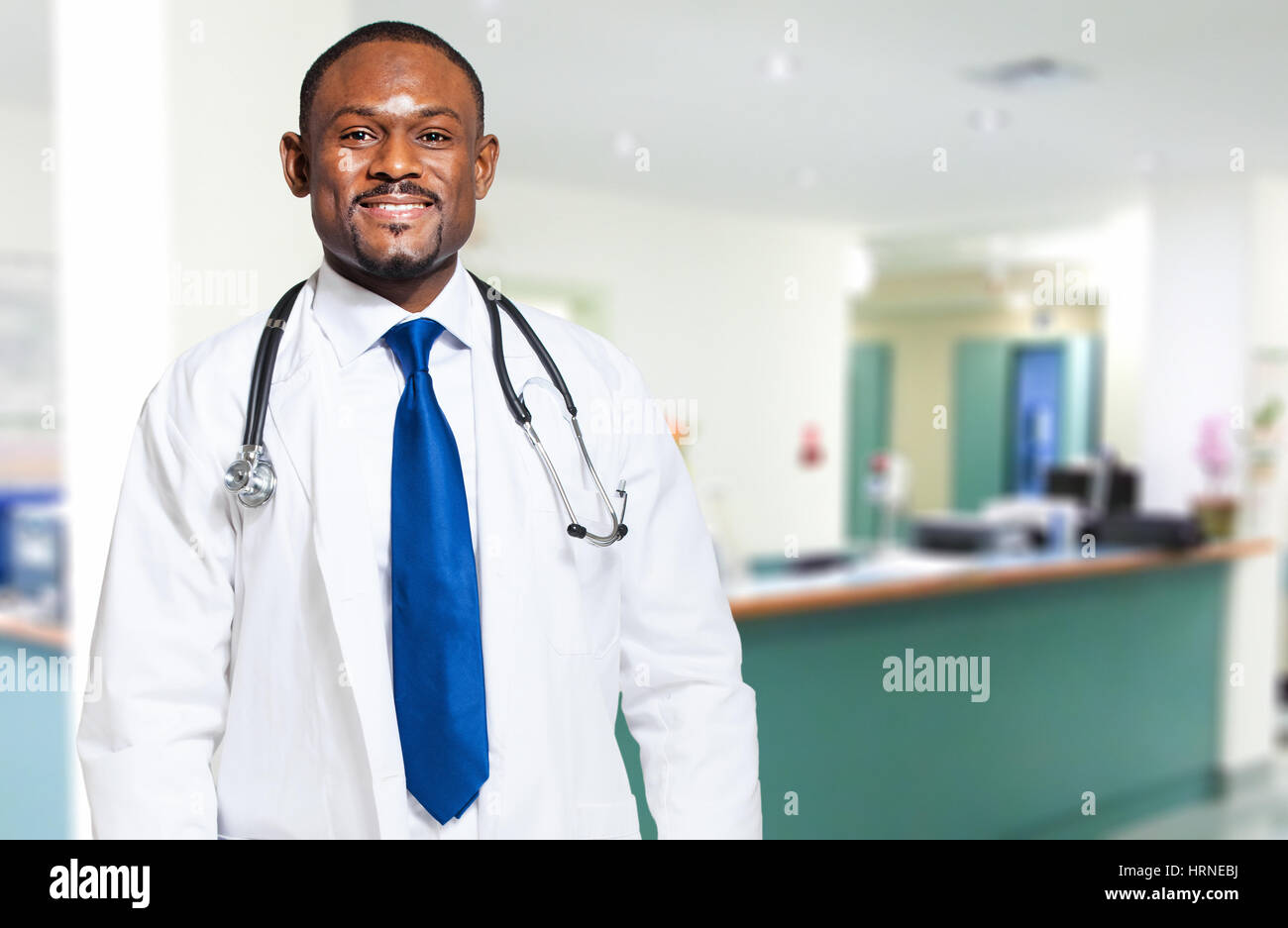 Black doctor at the hospital Stock Photo - Alamy