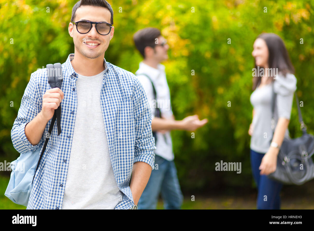 Students at the park Stock Photo - Alamy