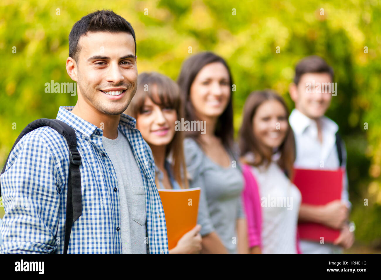 Students at the park Stock Photo - Alamy