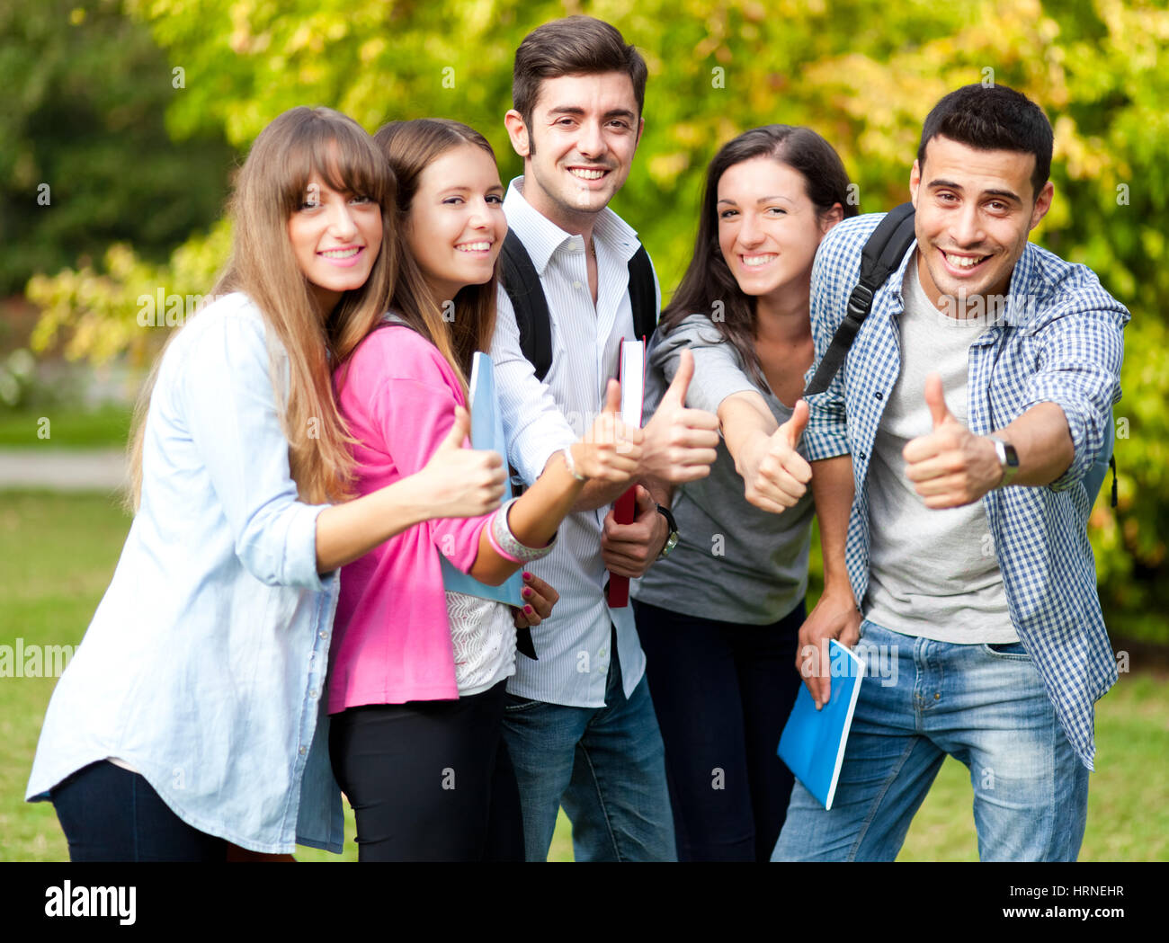 Students at the park Stock Photo - Alamy