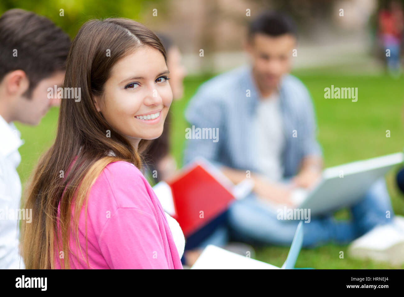 Students at the park Stock Photo - Alamy