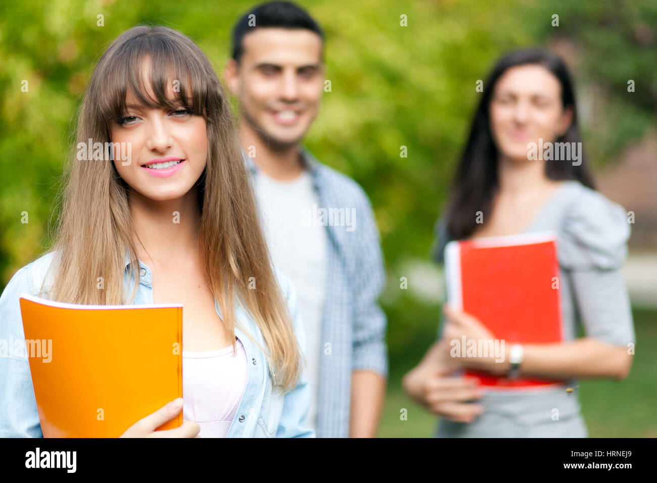 Students at the park Stock Photo - Alamy
