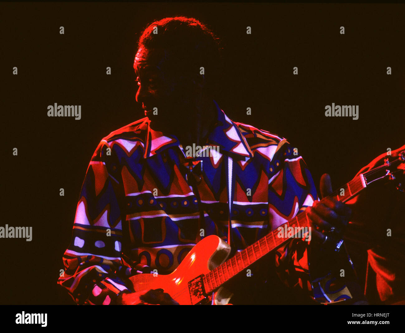 CHUCK BERRY american guitarist and singer at a concert in Norrköping ...