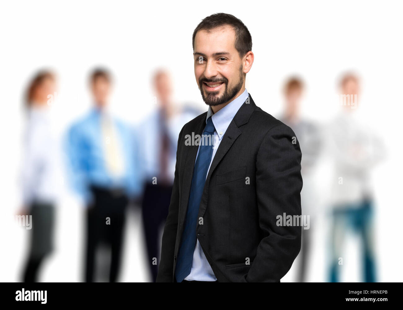 Portrait of a smiling businessman. Isolated on white Stock Photo - Alamy