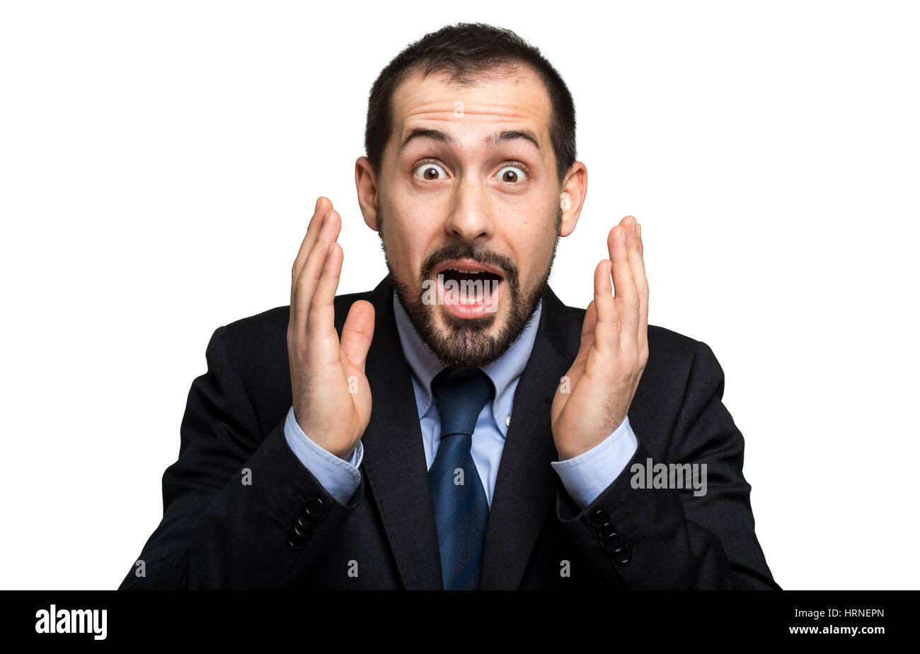 Shocked businessman portrait Stock Photo - Alamy