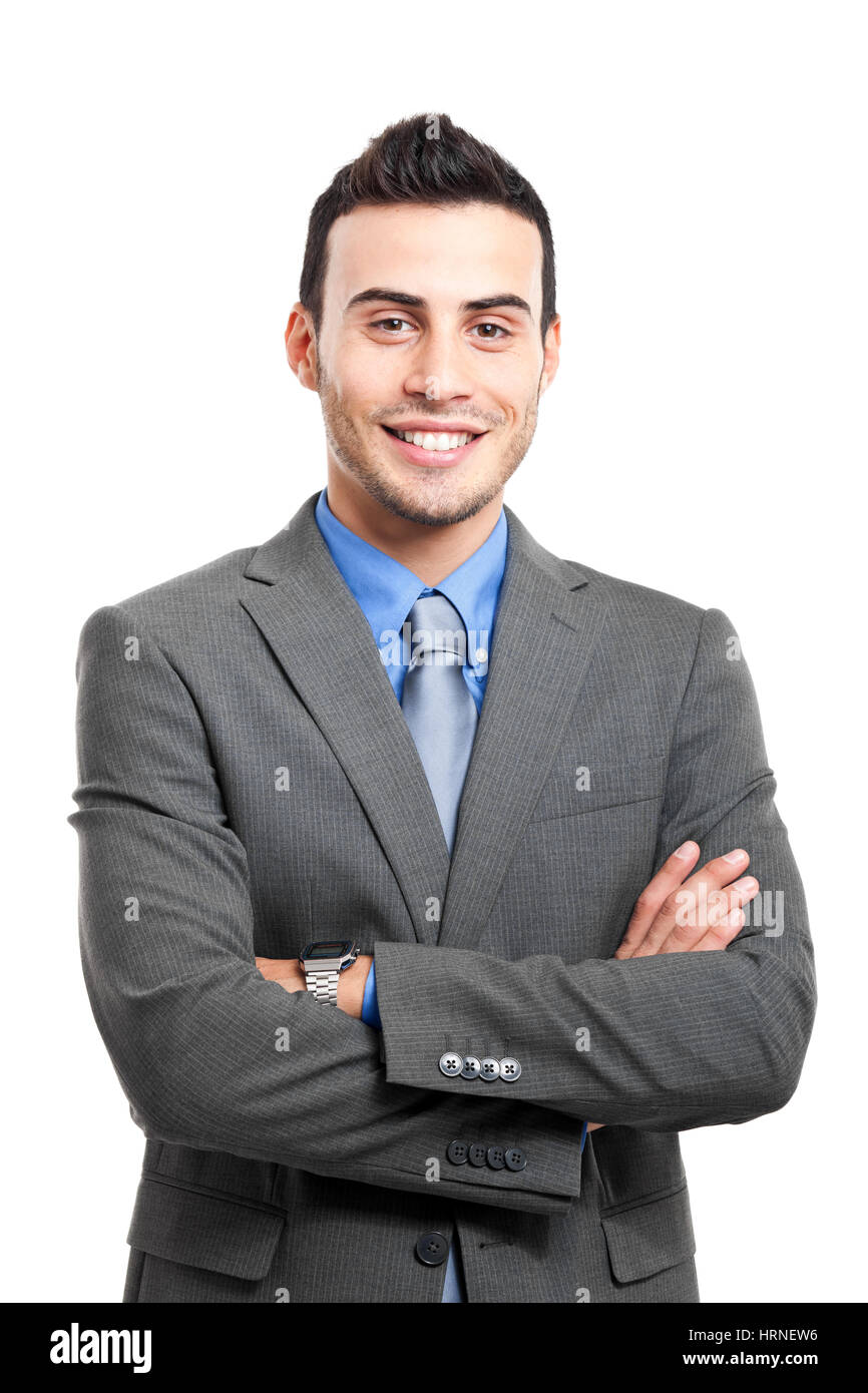 Smiling manager portrait Stock Photo - Alamy