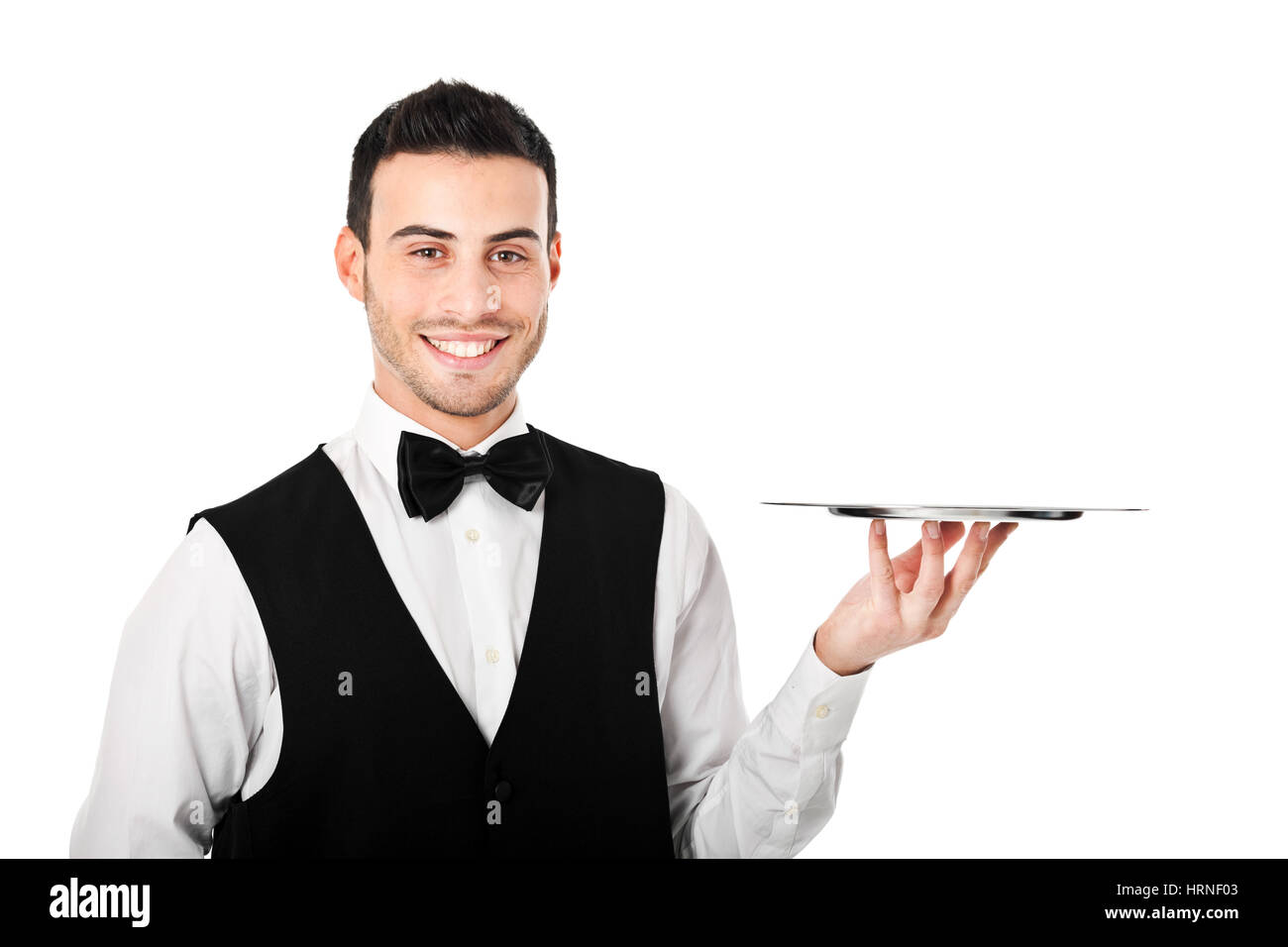 Waiter holding plate isolated on hi-res stock photography and images ...