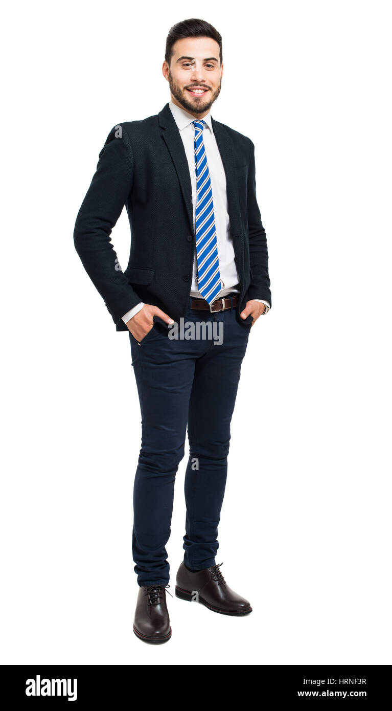 Full length young businessman Stock Photo - Alamy