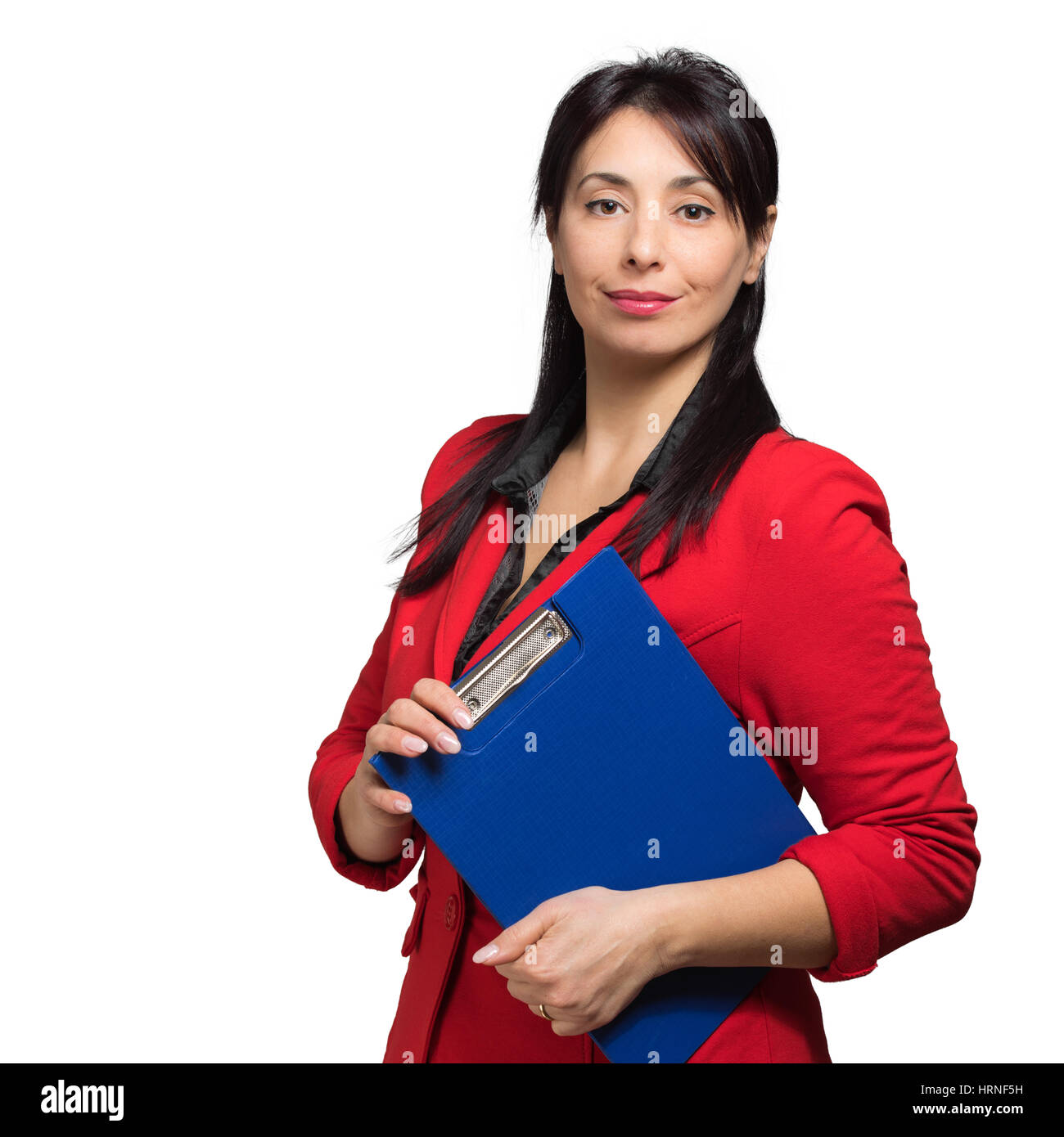 Secretary holding some documents Stock Photo - Alamy