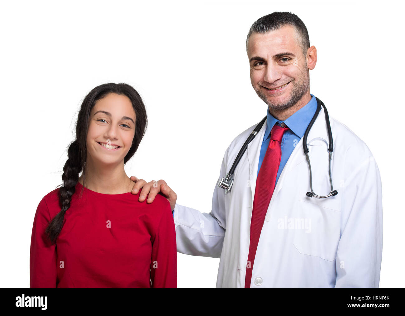 Doctor with his young teenager patient Stock Photo - Alamy