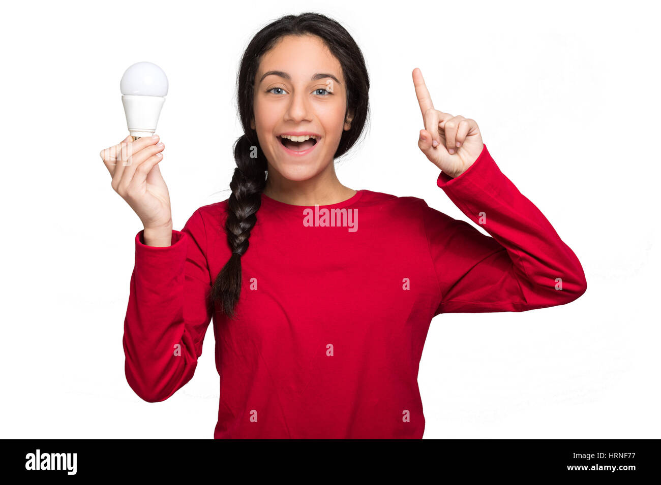 Girl lightbulb hi-res stock photography and images - Alamy